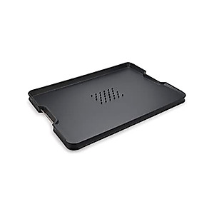 Joseph Joseph Cut&Carve Plus Multi-function Cutting Board, Extra Large, Black