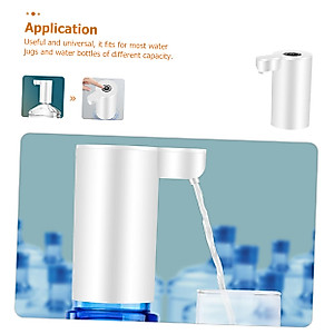 Uonlytech 2 Sets Barreled Water Pump Water Bottle Pump Dispenser Water Pump for 5 Gallon Bottle Water Jug Pump Electric Water Charging Drinking Water Dispenser Hydraulic Pump Pp USB White