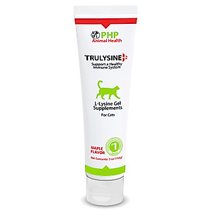Trulysine Viralysine L-Lysine Gel Supplement for Cats, 5oz - Cats & Kittens of All Ages - Immune Health - Sneezing, Runny Nose, Squinting, Watery Eyes - Palatable Maple Flavor