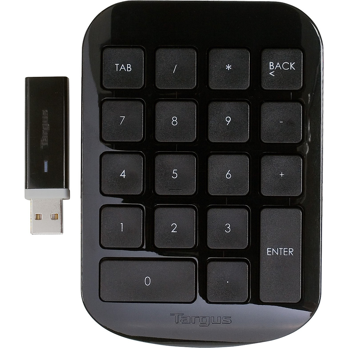 Targus Wireless Numeric Keypad, Black - Nano USB Receiver, Full-Size Keys for Increased Accuracy, Battery Life Indicator - Supports Windows, macOS, and Chromebook (AKP11US)