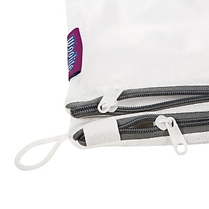 Laundry 360 Twin Compartment Wash Bag, Dimensions: 24" x 13", Protects Clothing, Double Compartment Closure, Prevents Snags, Tangles, Tears, Laundry, Home