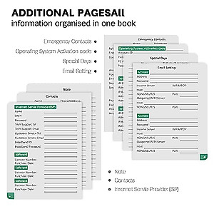QSSRWNAO Password Book with Alphabetical Tabs, Leather Hardcover Password Notebook, Password Keeper Internet Password & Address Organizer Logbook for Website Logins, B6 Size,Pen Loop (Grey)