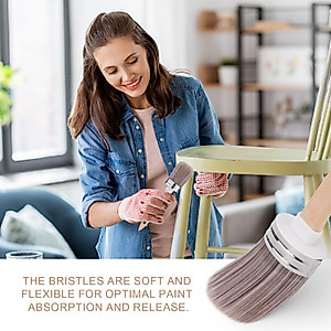 2pcs Chalk Paint Brush, 1.97 Inch Width Furniture Painting Brush Milk Paint Brush Wood Paint Brushes Wall Trim Painting Tools for DIY Crafts Waxing Painting Furniture Wall