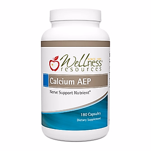 Calcium AEP for Nerves, Cell Membranes (925mg Ca-2-AEP Per Capsule, 180 Capsules)