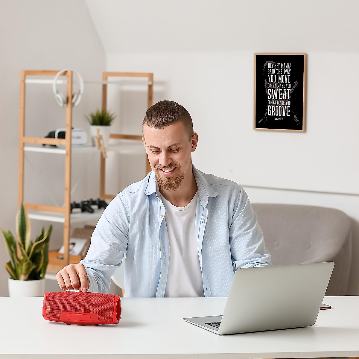 Black Dog - Led Zeppelin Retro Music Decor Wall Art, Our Wall Decor Music Poster is A Great Vintage Decor Print For Music Room, Office Decor, Home Decor, Man Cave Room Decor Aesthetic, Unframed - 8x10