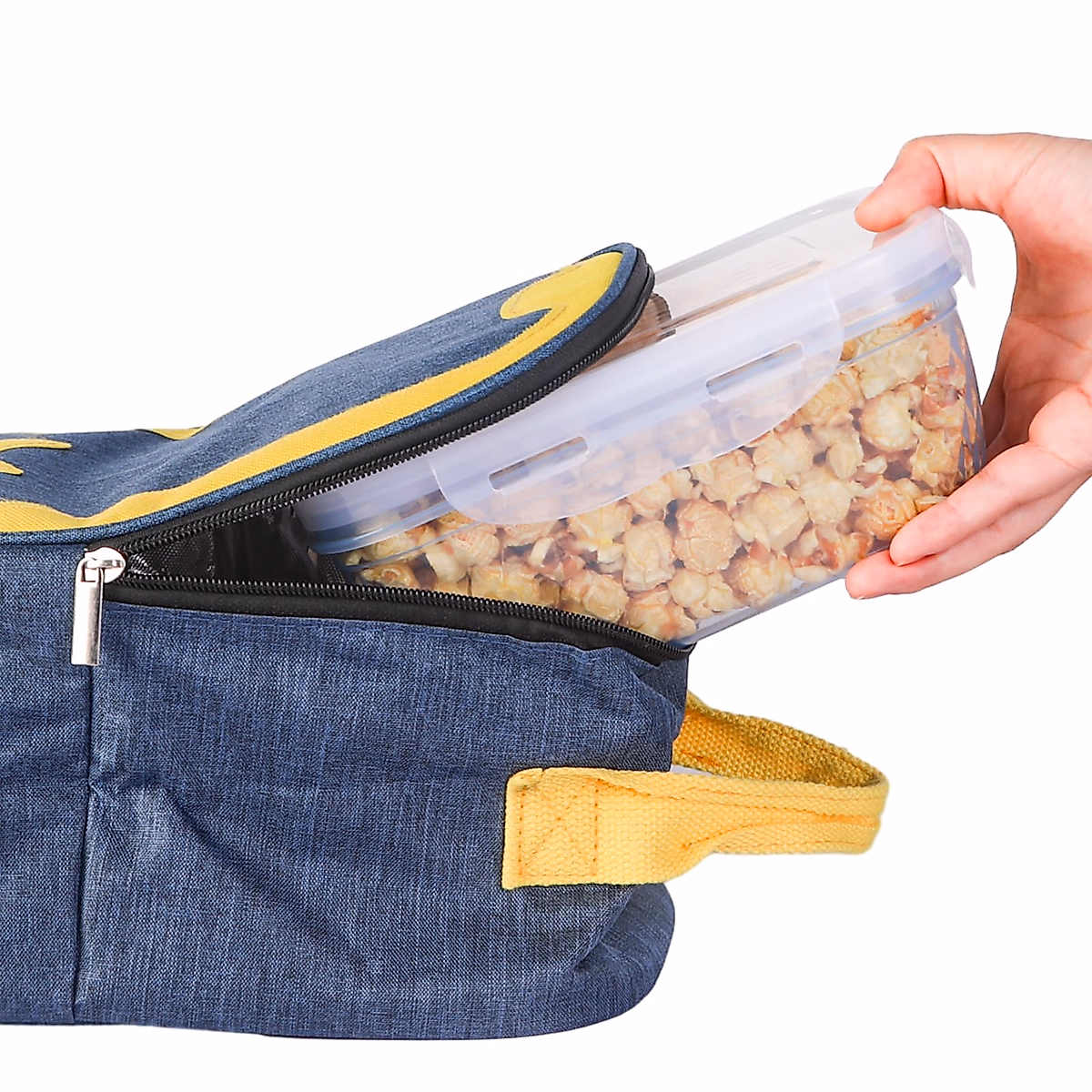 ECASIS 5 Food Storage Containers,Airtight Plastic Meal Prep Containers With Leakproof Locking Lids,for Microwave, Oven, Freezer and Dishwasher - Pen&Label（Blue）