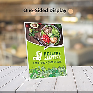 Amazon Basics Acrylic Slant Back Sign Holder, 8.5 x11 Inches, 2-Pack