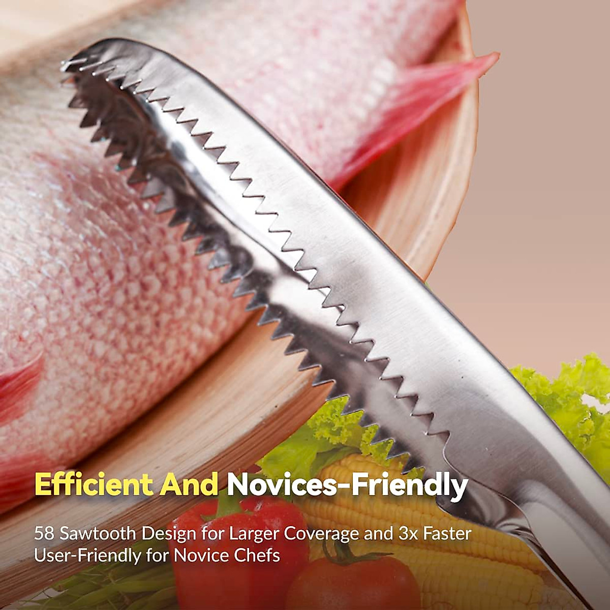 ADORAMBLING 2 Pieces Fish Scaler Tool Stainless Steel Fish Scaler Remover No Mess - Portable Fish Scale Remover Fish Descaler Tool - Durable Fish Scraper Fish Cleaner Tool for Fish Scaling Cleaning