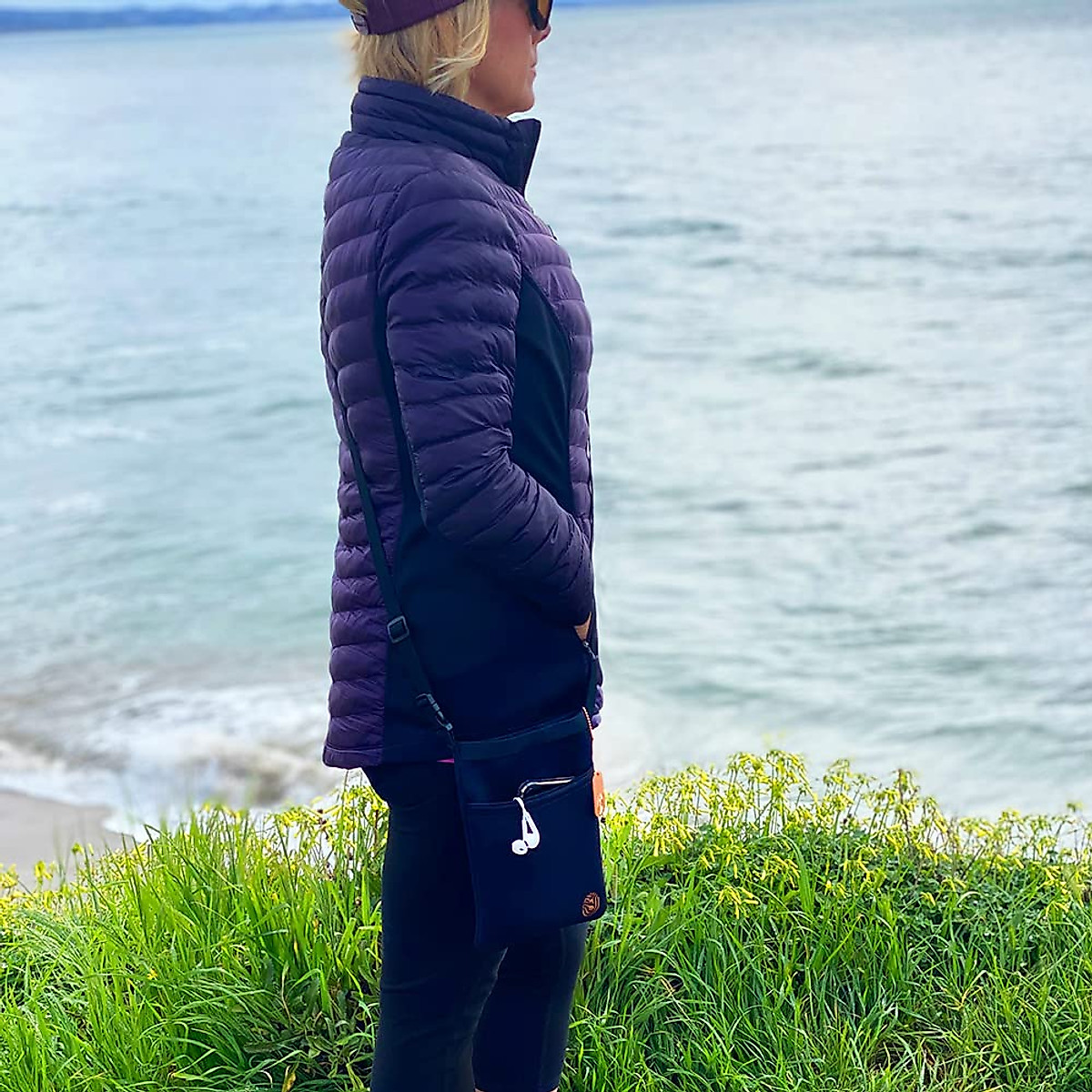 StayWell Stretchy Pak Crossbody Bags for Women & Men – Travel Bag w/Pure Copper Dog Tag – Durable Neoprene Crossbody Bag – Water-Resistant Cross Body Bag Purses for Women – Travel Essentials