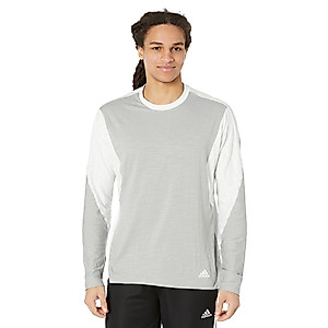 adidas Men's Well Being Long Sleeve Tee, Solid Grey, Small