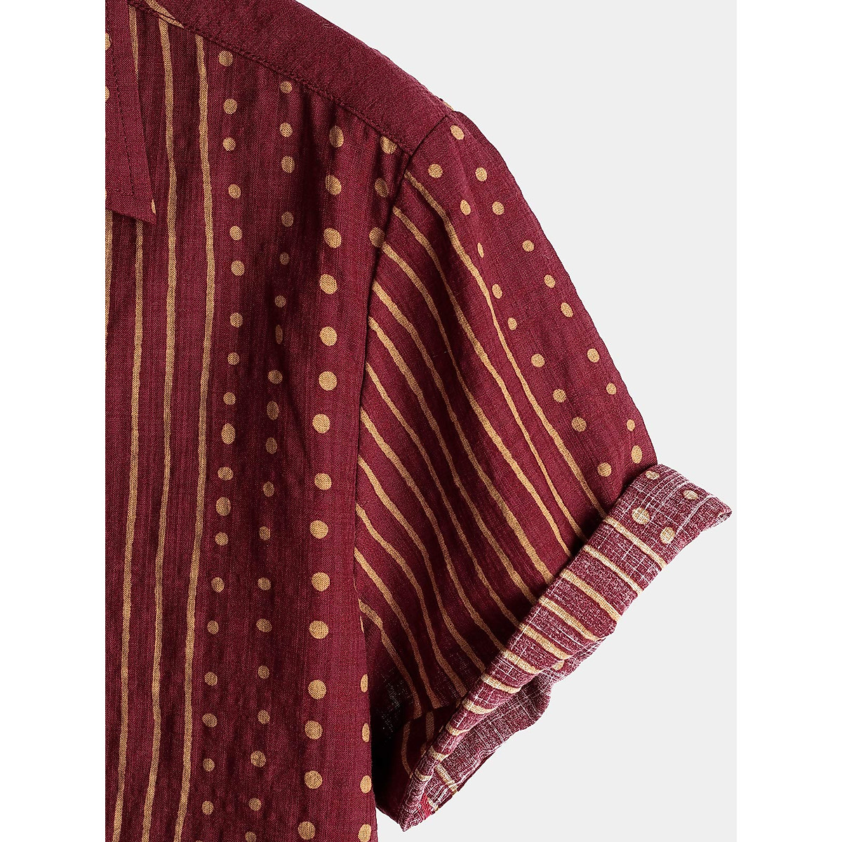 VATPAVE Mens Casual Short Sleeve Button Down Shirts Regular Fit Hawaiian Summer Shirts X-Large WineRed