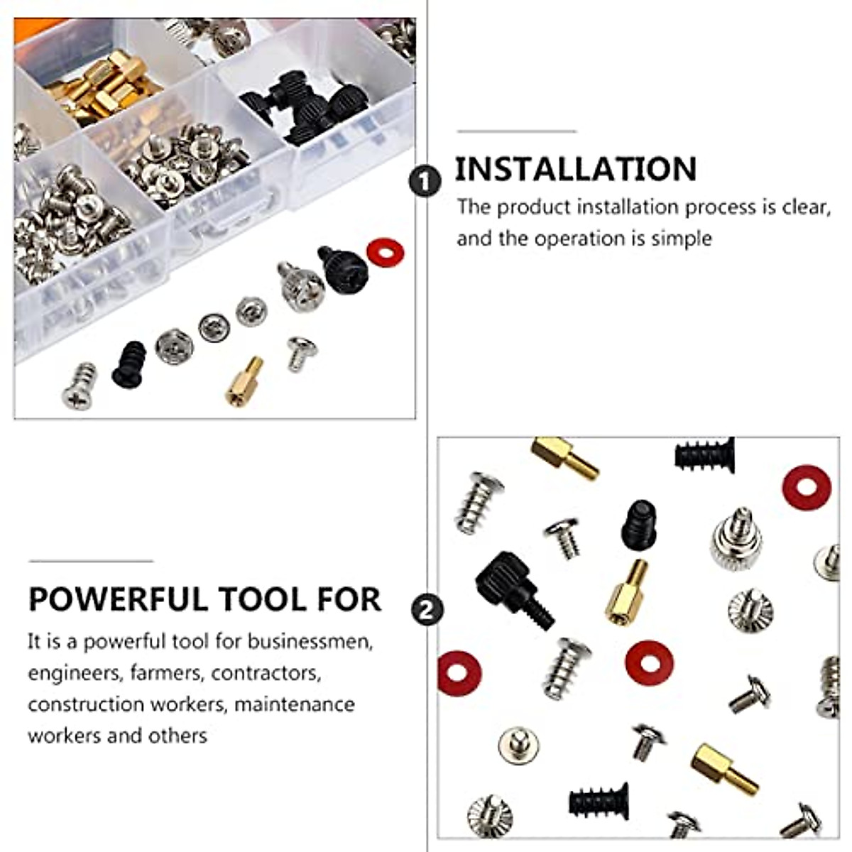 SOLUSTRE 2 Sets Computer Screw Screws for Assembling Computer Screws Kit Computer Case Screw standoffs Screws Computer Installation Kit Tablet car Holder Fan Stand Accessories Shell Steel