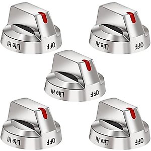 DG64-00473A Top Burner Control Dial Knob Range Oven replacement Compatible with Samsung Range Oven Gas Stove Knob NX58F5700WS NX58H5600SS NX58H5650WS NX58J7750SS NX58M6850SS （5pcs）
