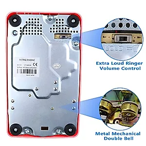 Classic Vintage Cord Phones for Landline Old Telephone with Mechanical Ringer Volume Control Retro Analog Desk Phone for Home,School and Office