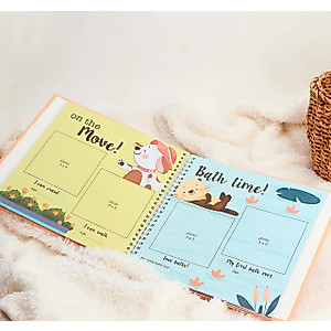 NOVO baby Baby Memory Book | First Year Photo Album | Up to The First 5 Years | Perfect for Boys and Girls | Achievements, Memories, Milestones | Baby Shower Present