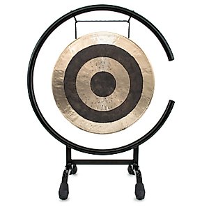 11" to 12" Gongs on the High C Gong Stand - Includes Gong of Choice with Traditional Chinese Mallet & Gong Stand/Easy to Assemble Metal Gong Stand/Small Bronze Gong/Great for Small Spaces Such a