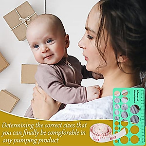 Nipple Ruler, Nipple Rulers for Flange Sizing Measurement Tool, Silicone & Soft Flange Size Measure for Nipples with Circle Templates, Breast Pump Sizing Tool - Mothers Day Gifts