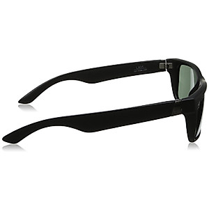 Dot Dash Lads Polarized Wayfarer Sunglasses, Black Satin, 56 mm