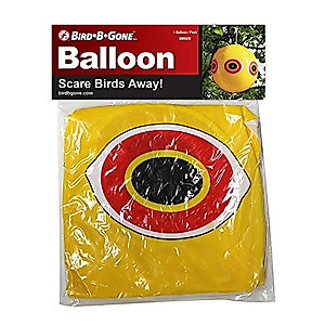 Bird B Gone MMSEB Balloon Bird Repellant, 20" D, Bright Yellow
