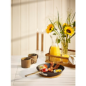 SCANPAN Scan Pan TechnIQ Series Modern Skillet Frying Pan 10.2 inches (26 cm), Induction Compatible, 10.2 inches (26 cm), Oven Safe, Pfoa Free, Safe Frying Pan STRATANIUM+ (8.7 inches (22 cm)