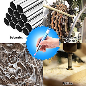 YON.SOU. 18Pcs Pencil Die Grinder Air Tool 1/8" Pneumatic Engraving Pen 70,000 RPM Air Micro Pencil Grinder Kit