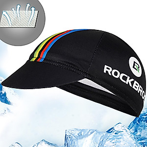 Hysenm 2 Pack Cycling Cap Helmet Liner Skull Cap for Men, Bike Hat Cycling Cap for Men Under Helmet Motorcycle Bicycle Caps Sweat Caps