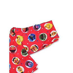 Sesame Street Elmo Toddler Boys 2 Piece Short Sleeves Pants Pajamas Set (2T, Red/Blue)