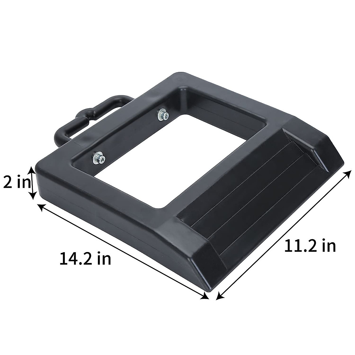 Homeon Wheels Pallet Jack Stopper Truck Chock Heavy Duty Pallet Jack Chock 14.2" Length x 11.6" Width x 2" Height (1 Piece-Black) and One T Level