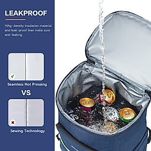 BOSTANTEN Backpack Cooler - 30 Cans Leakproof Insulated Cooler Backpack with Trolley Sleeve, Lightweight Soft Cooler Bag