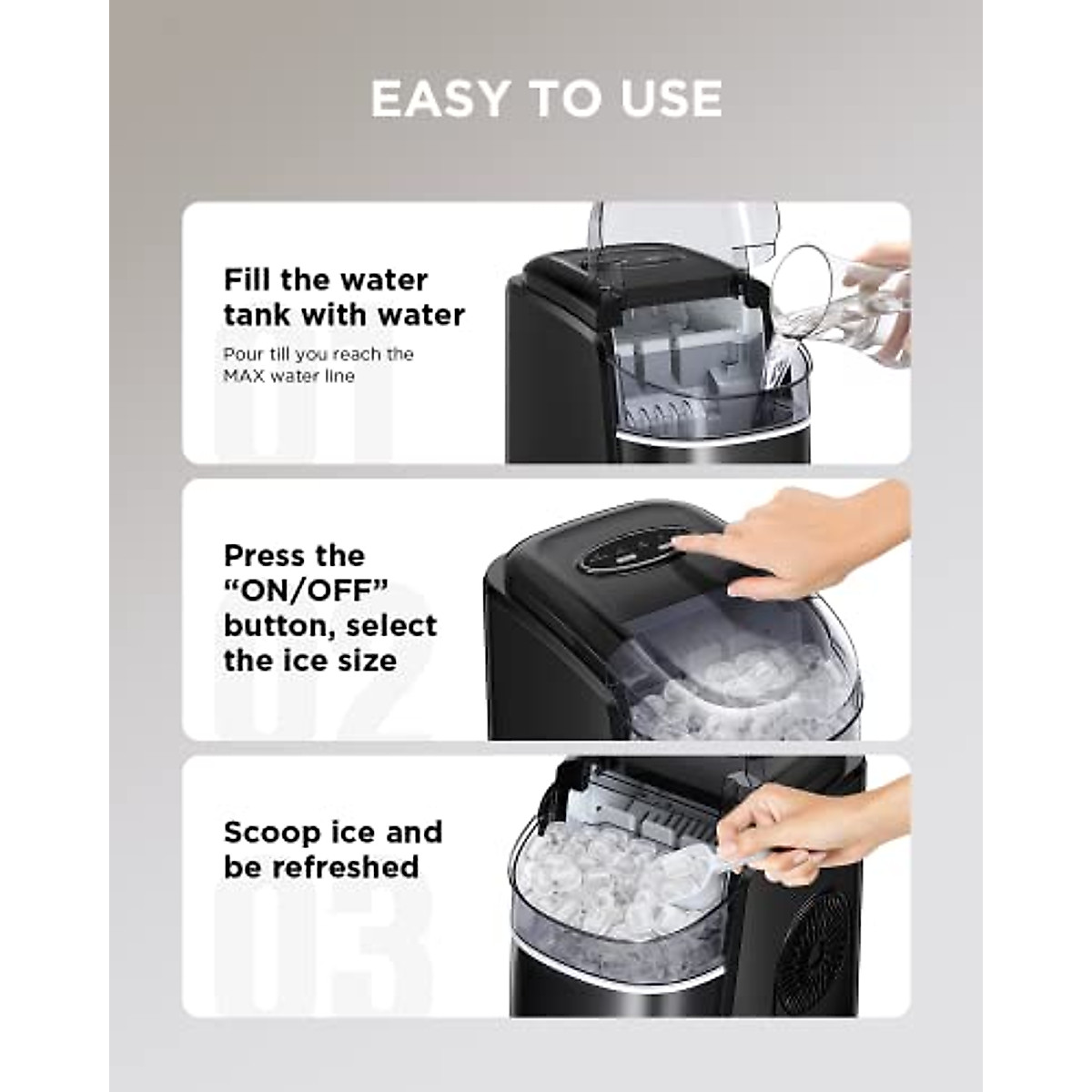 Silonn Countertop Ice Maker Machine for Home