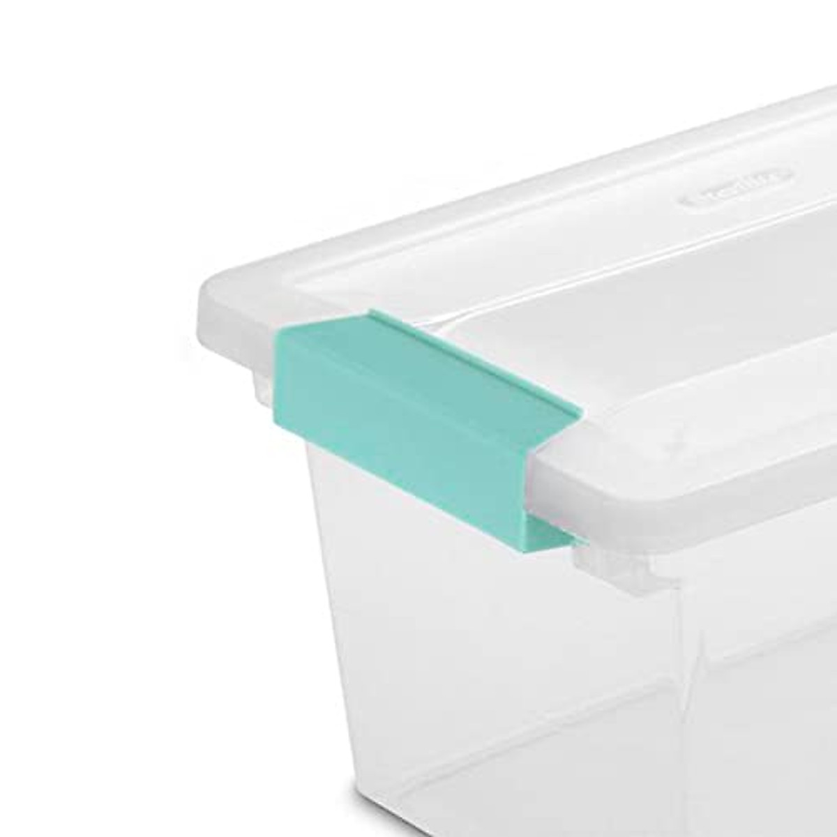 Sterilite 19628604 Medium Clip Clear Storage Box With Latched Lid - 11"L x 6-5/8"W x 5-3/8"H