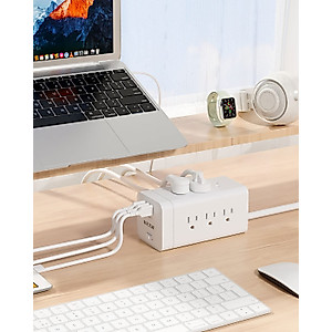 Power Strip Surge Protector with USB, Mscien 10 ft Extension Cord, Overload Surge Protection with 9 Outlets and 3 USB Ports, Wall Mount Charging Station for Home Office, 900 Joules, ETL Listed