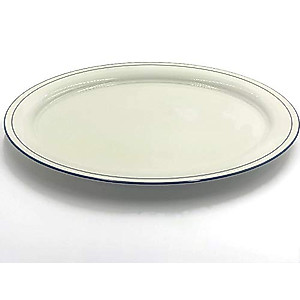 Lenox Blue Pinstripes Chinastone Medium Oval Platter