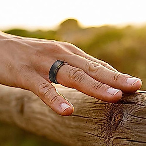 Truly Alpha Camo Mens Silicone Wedding Band - Pack of 2 | Green Camo Silicone Rings for Men | 6mm Silicone Ring Men | Flexible Silicone Wedding Band Men | Rubber Rings Men Size 13