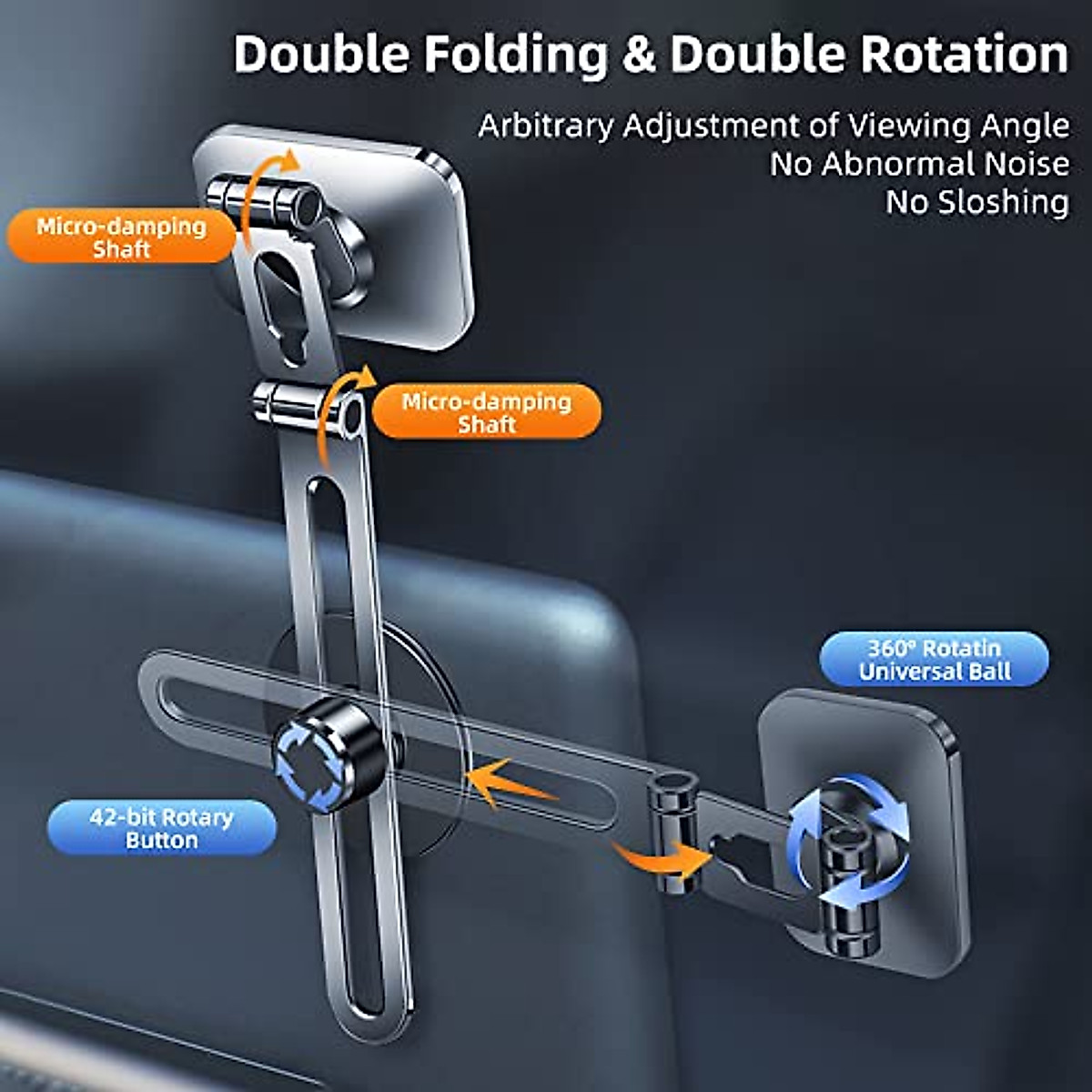 YOUNG&YANG Magnetic Phone Holder for Car Universal Folding Car Dashboard Windshield iPhone Holder Mount Strong Magnet 360° Rotation Laptop Phone Holder Fit All Smartphones, iPhone 14/13/12 Android