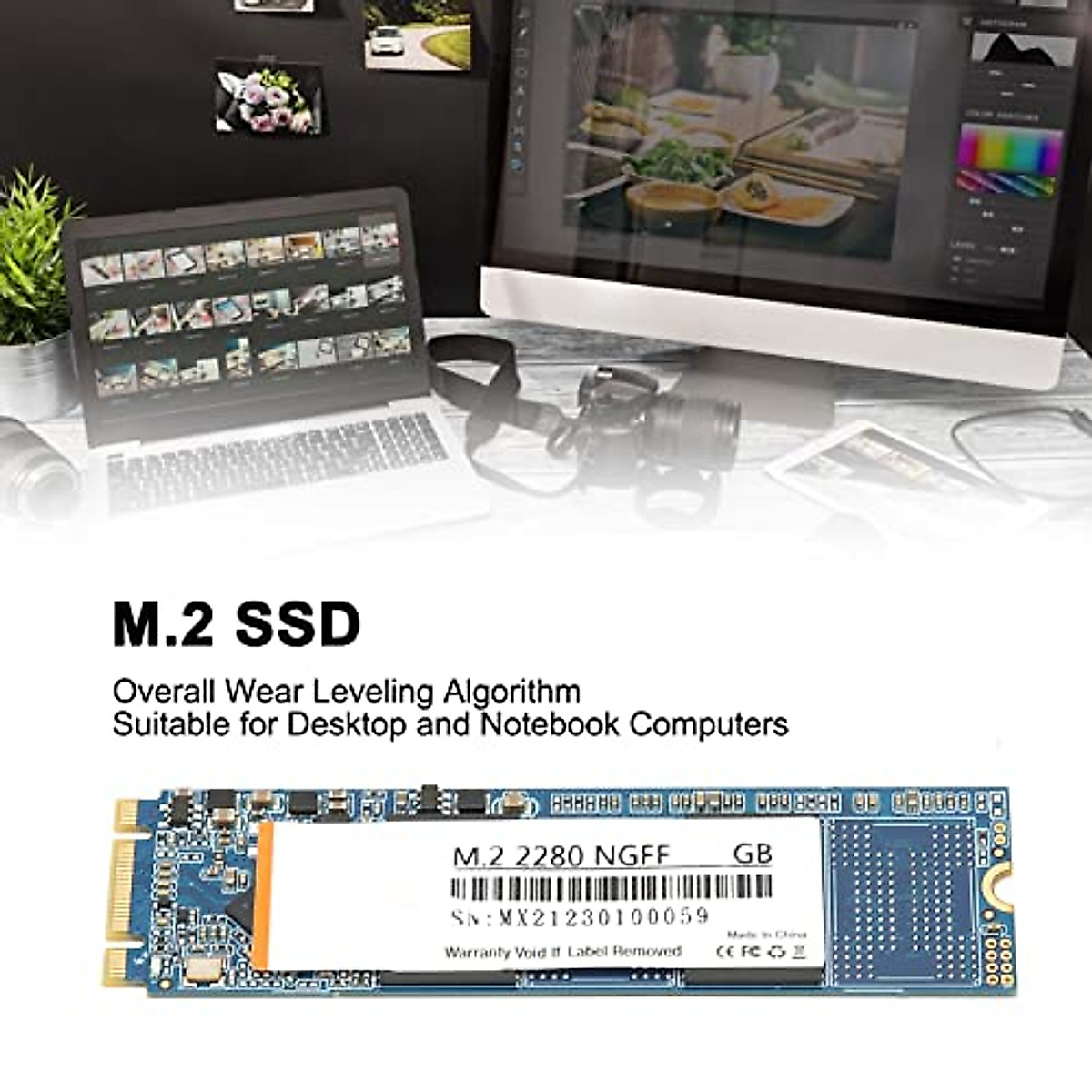 SSD for Desktop Computer, Full Power Mode Balanced Wear Algorithm High Performance NGFF SSD for Desktop Computer for Laptop(#1)
