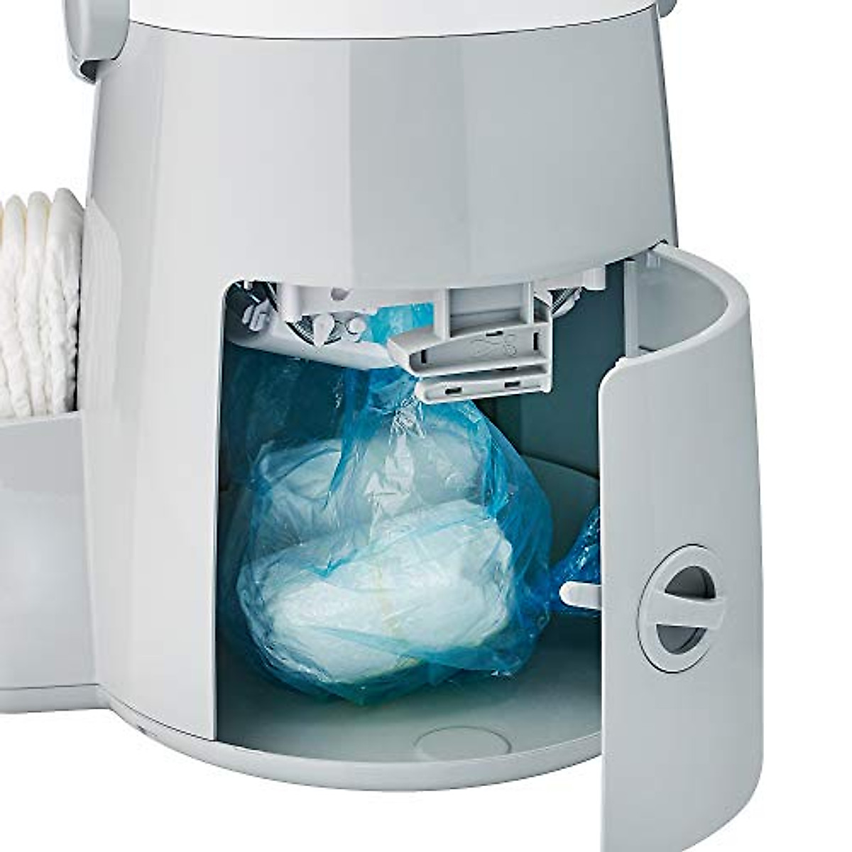 Playtex Diaper Genie Quick Caddy, Mini Portable Diaper Pail with Improved Lid Closure, Includes 270 Count Refill Cartridge(Pack of 1)