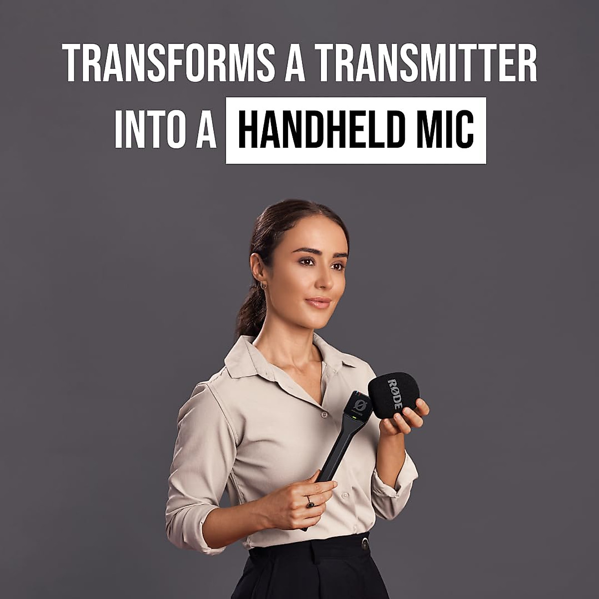 RØDE Interview GO Handheld Adaptor for The Wireless Range, Including Wireless PRO, Wireless GO II, and Wireless ME