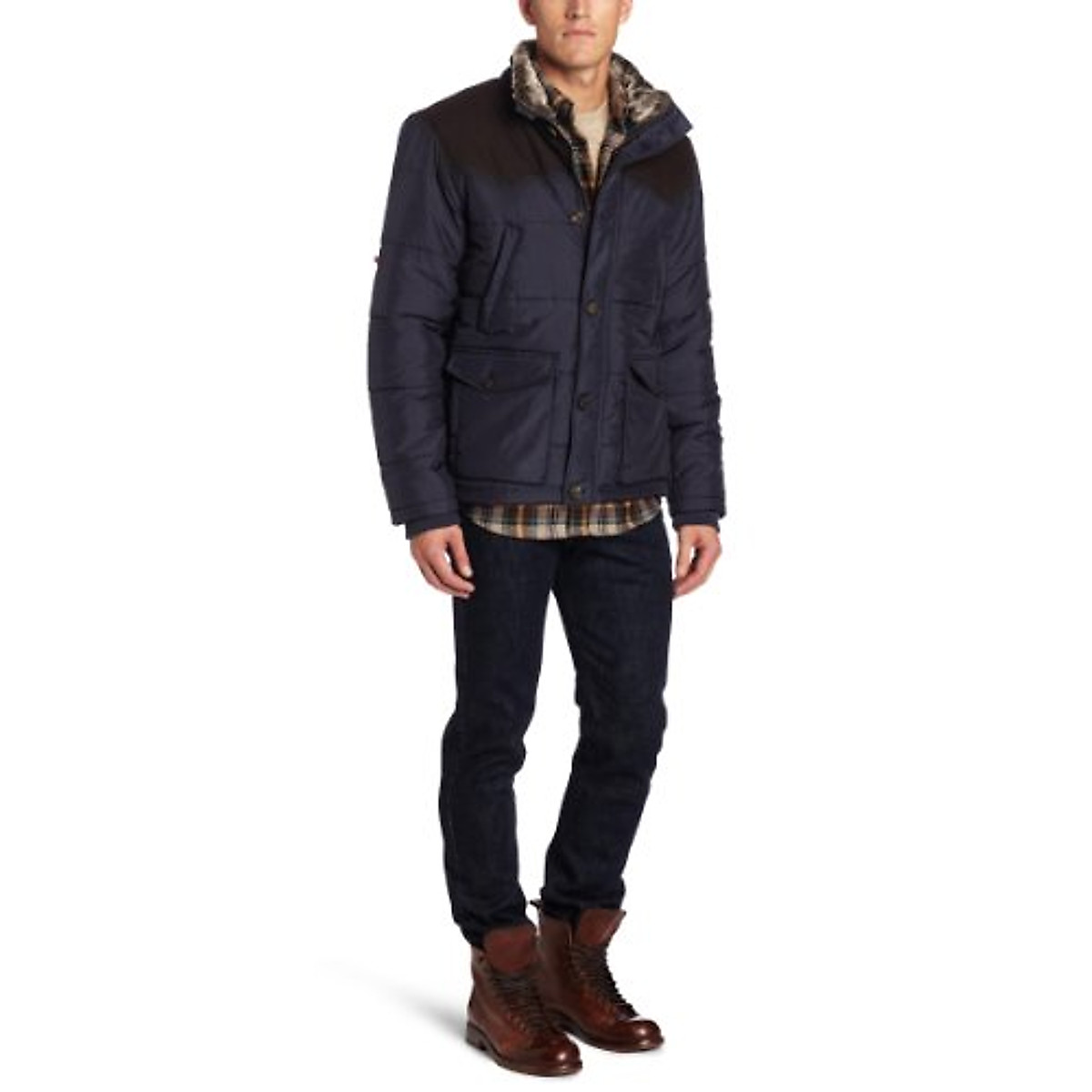 Ted Baker Men's Nohood Puffa, Navy, 6