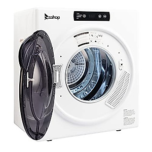 Compact Laundry Dryer, 110V 1300W 3.5 Cuft Electric Compact Portable Clothes Laundry Dryer with Stainless Steel Tub LCD Screen Household Dryer 5kg Drum Dryer 3 Pieces of Filter Cotton