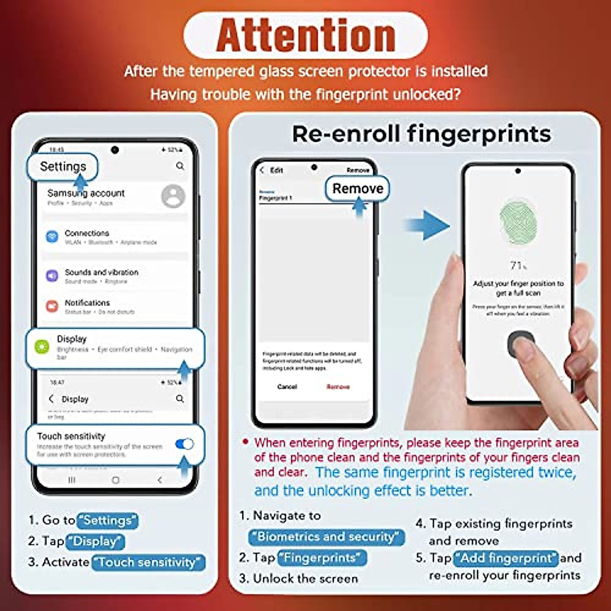 [2+2 Pack] Galaxy S21 Ultra Screen Protector with Camera Lens Protector, 9H Hardness Tempered Glass Ultrasonic Fingerprint Support 3D Curved No Bubbles for Samsung Galaxy S21 Ultra 5G 6.8 Inch