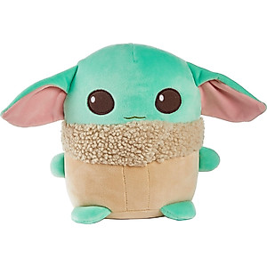 Mattel Star Wars The Mandalorian Cuutopia Plush Figure, 10-inch Grogu Soft Rounded Pillow Doll, Collectible Toy Inspired by the Character