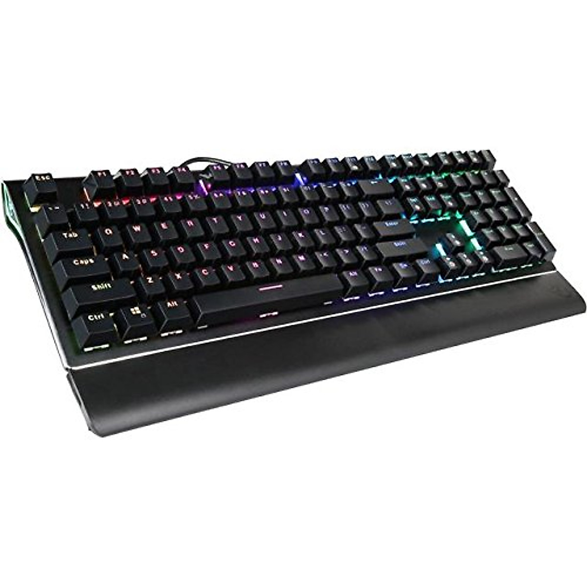 Rosewill Mechanical Gaming Keyboard, RGB Backlit Clicky Computer Mechanical Keyboard for PC, Laptop, Mac, Rainbow LED Modes with Side Backlight & Software Suite for Customization – Brown Switch