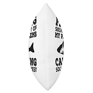 Funny Fishing Camping Lover Design Fishing Camping Solves Problems Funny Fisher Camper Throw Pillow, 18x18, Multicolor