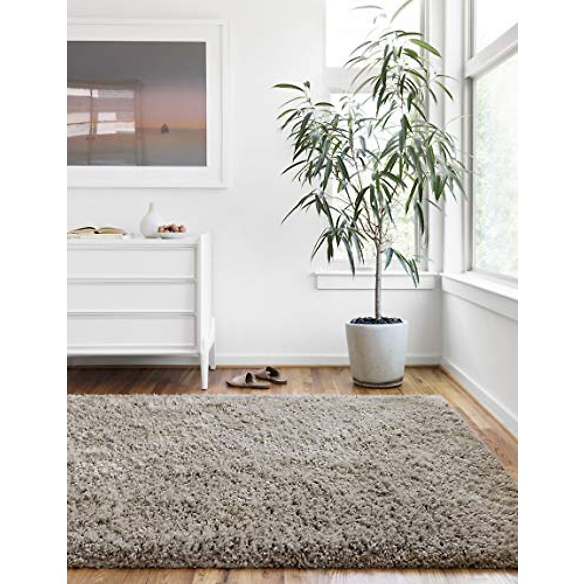 Loloi II Mila Shag Collection MIL-01 Taupe 2'-3" x 3'-9" Accent Rug