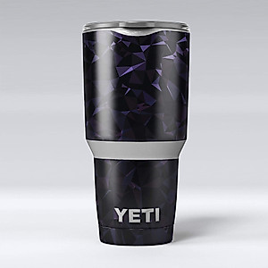 Design Skinz Dark Blue Geometric V21 - Skin Decal Vinyl Wrap Kit Compatible with The Yeti Rambler Cooler Tumbler Cups
