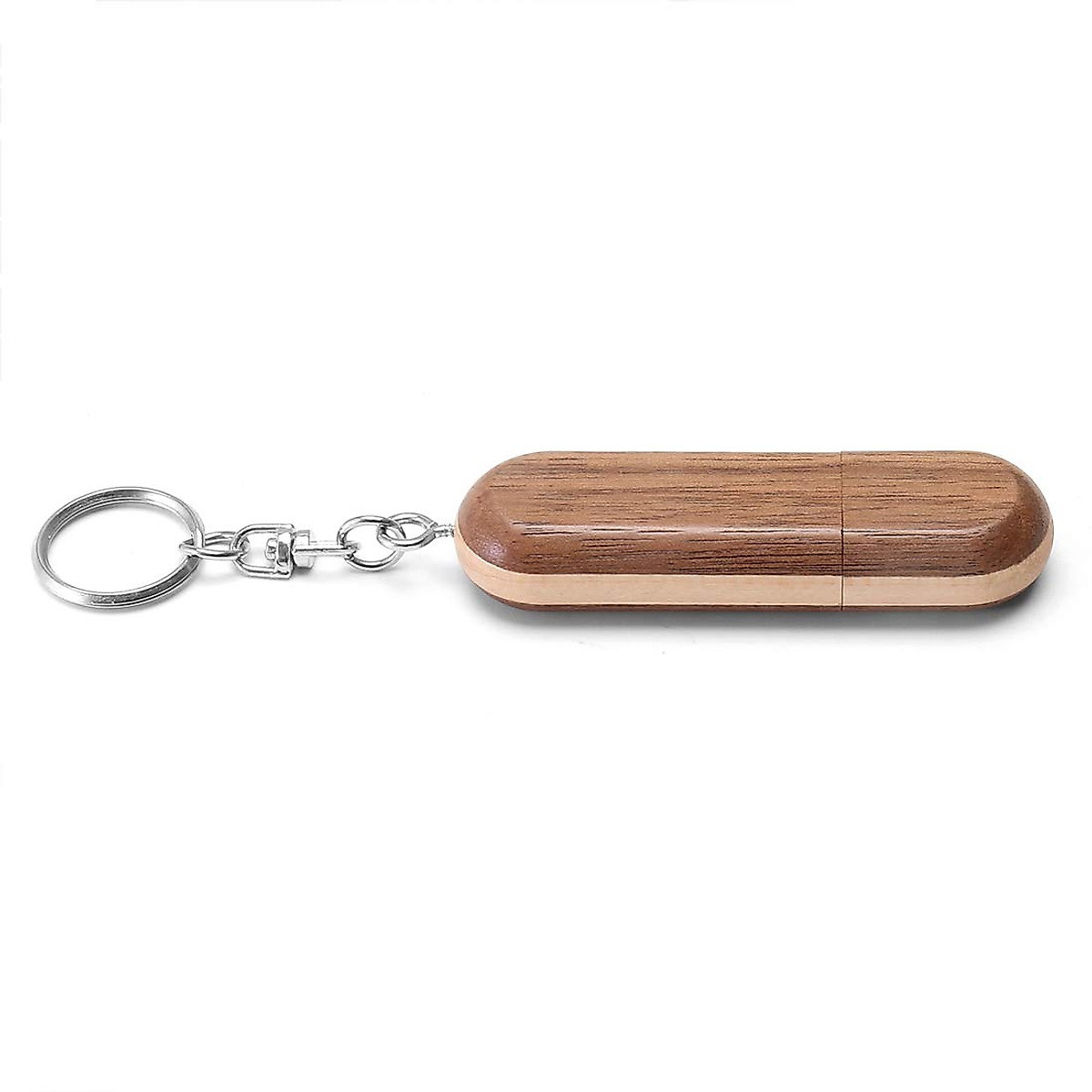 USB 2.0 Flash Drive Two-Color Wood USB 2.0 Memory Stick Pen Drives with Wooden Box (16GB, Tan)