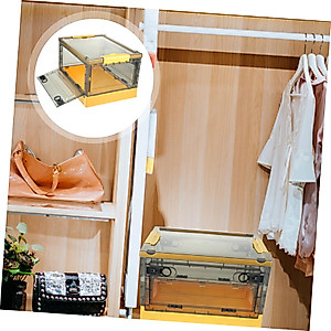 Amosfun Box Book Magazine Case Household Plastic Organizer Clear Storage Containers Sundries Storage Case Blanket Storage Shelf Tabletop Storage Rack Medium Pp Books Office