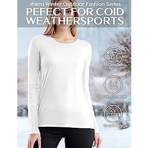 YOGINGO White Women's Thermal Underwear Top