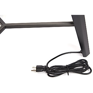 Displays2go 24" Glass Display Case w/ Pull-Out Door, 8 LED Lights, Tripod Legs - Black (DCTRIPLED)